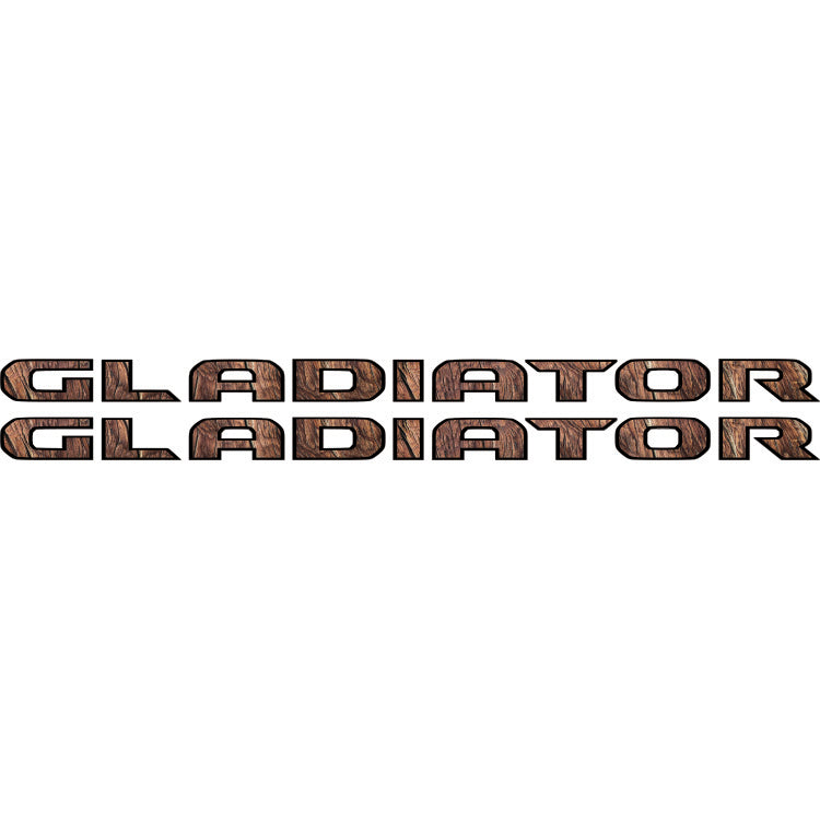 Gladiator Hood Lettering Textured - Wood – Jeep Graphic Studio