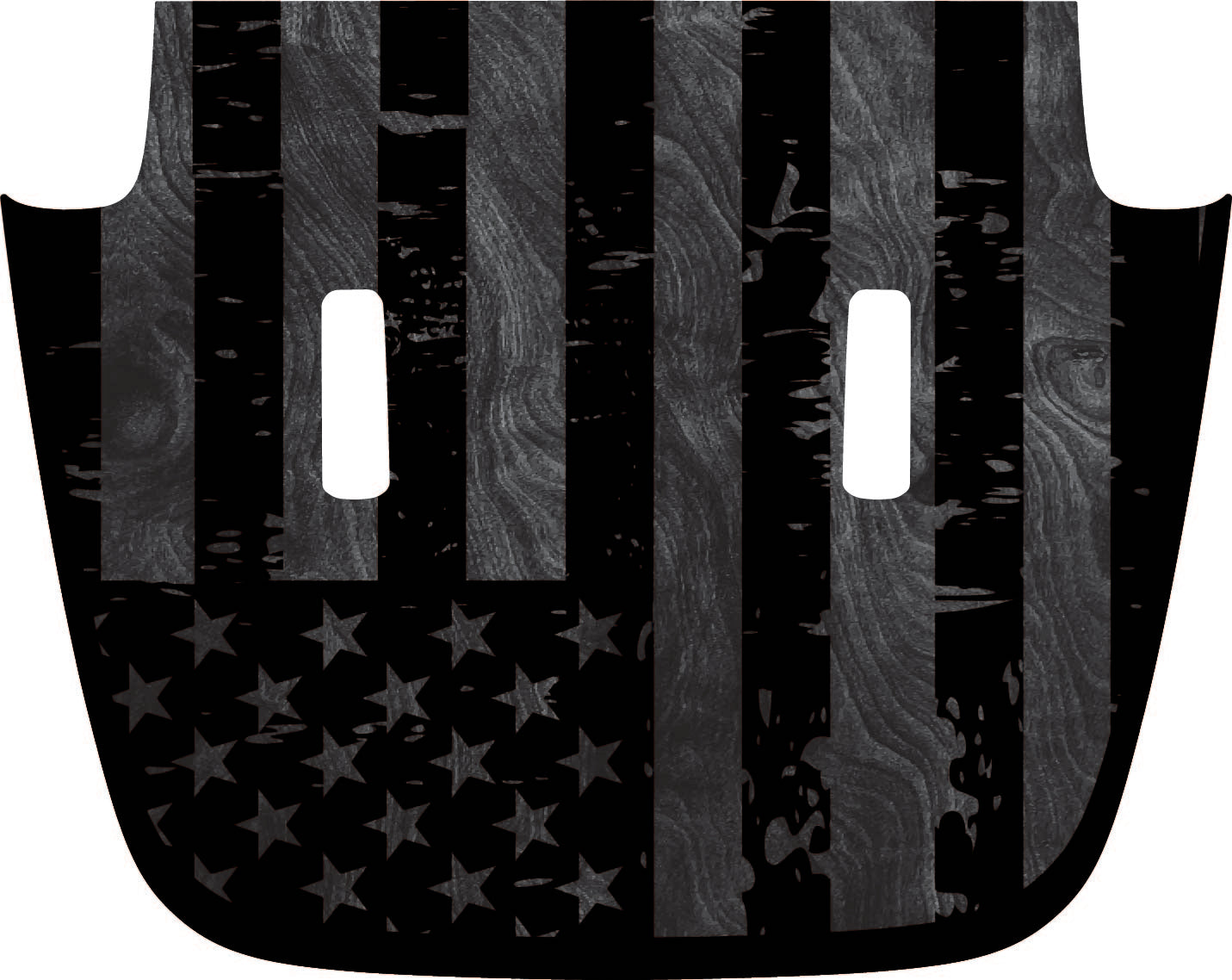 Subdued American Flag with Wood Background Hood Graphic - Sport/Sahara ...