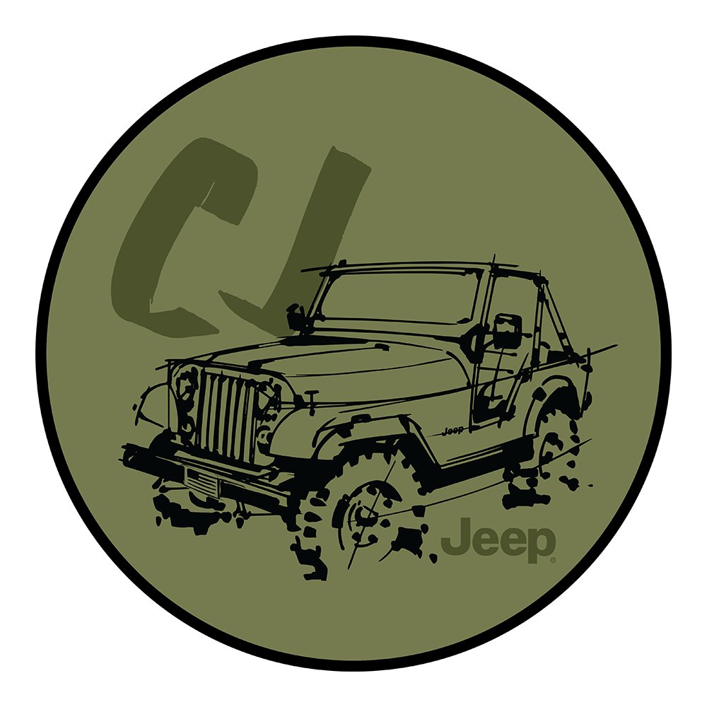 Sticker - Jeep® CJ - Round – Jeep Graphic Studio
