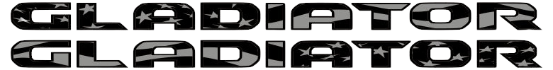 Gladiator Hood Lettering - Subdued American Flag – Jeep Graphic Studio