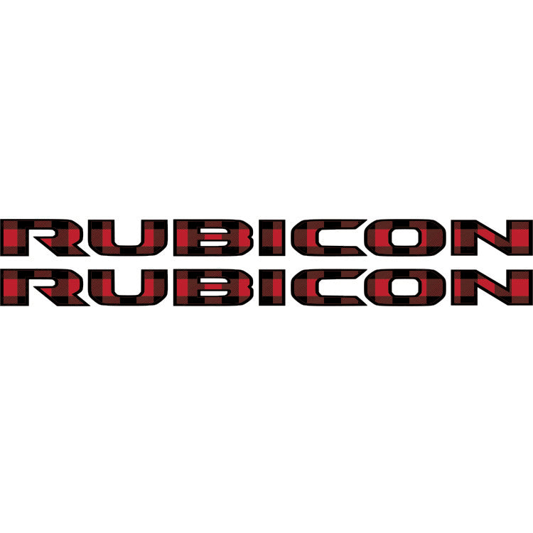 Rubicon Stickers Red and Black Plaid – Jeep Graphic Studio