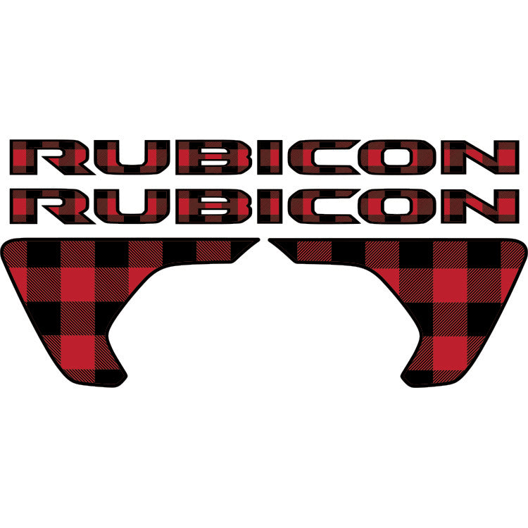 Rubicon Kit - Red and Black Plaid – Jeep Graphic Studio