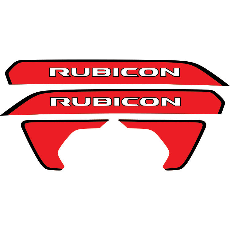 Rubicon Hood Lettering and Fender Insert Package - Black Outline – Jeep ...
