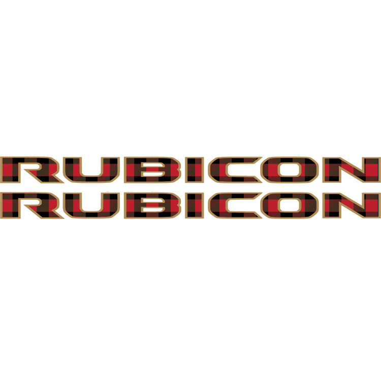 Rubicon Stickers Red and Black Plaid – Jeep Graphic Studio