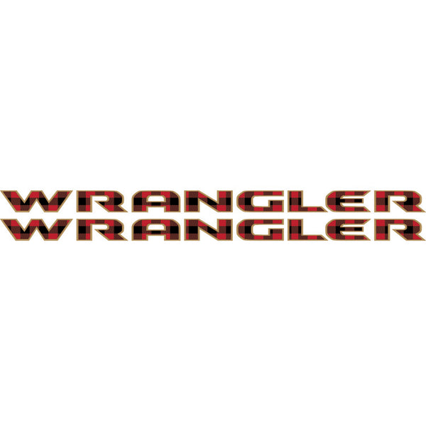 Wrangler Hood Lettering - Red and Black Plaid – Jeep Graphic Studio