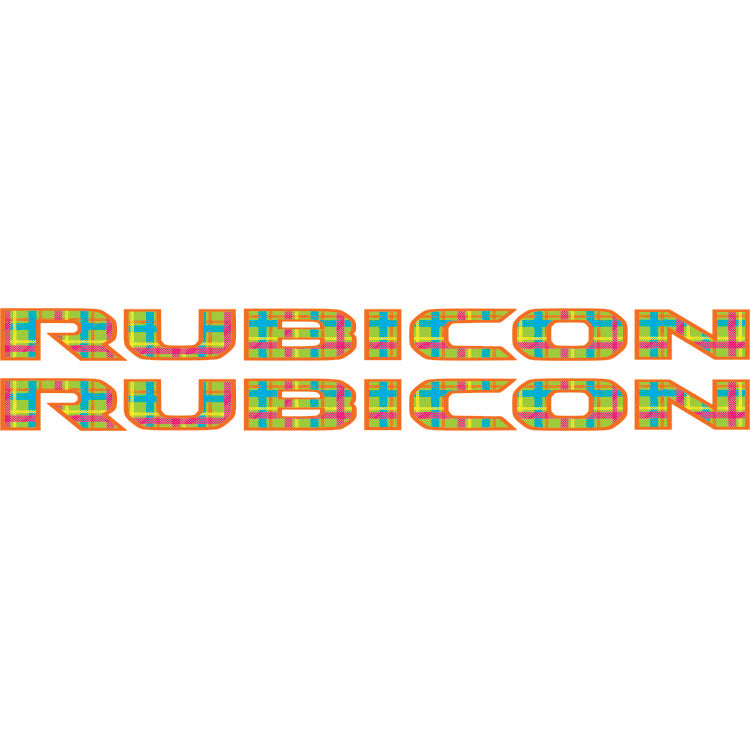 Rubicon Stickers Retro Neon Plaid – Jeep Graphic Studio