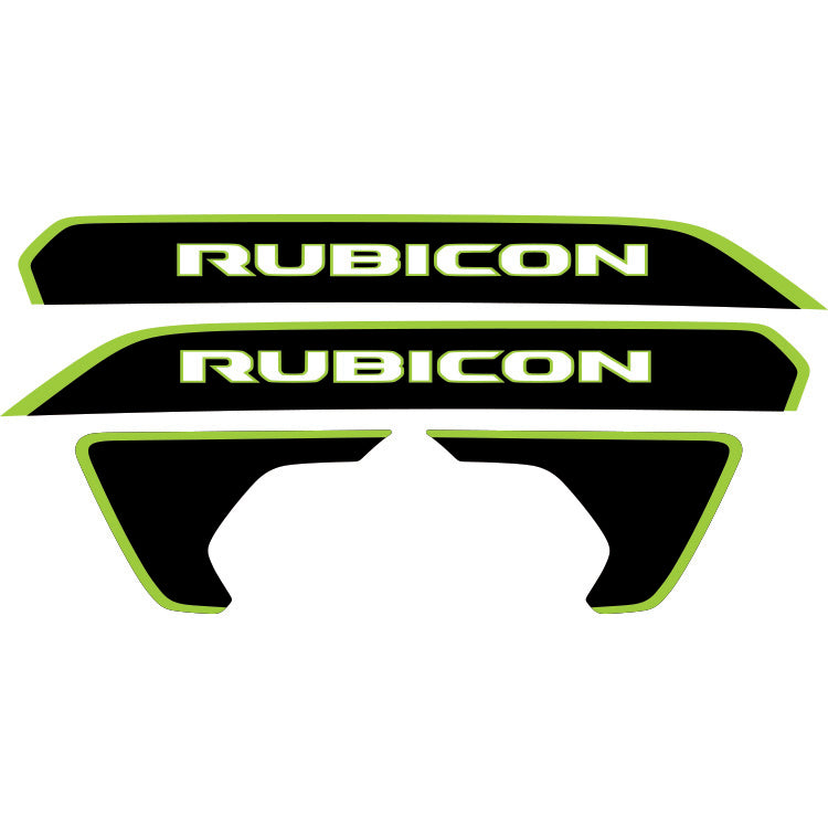 Rubicon Hood Lettering and Fender Insert Package - Colored Outline ...