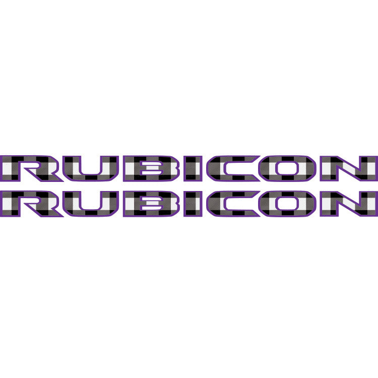 Rubicon Stickers Black and White Plaid – Jeep Graphic Studio