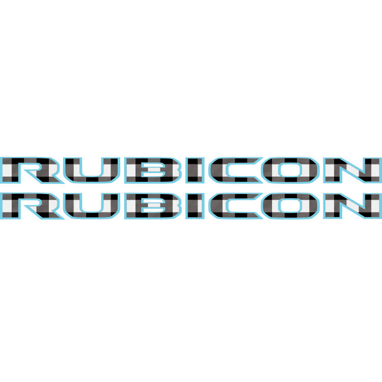 Rubicon Stickers Black and White Plaid – Jeep Graphic Studio